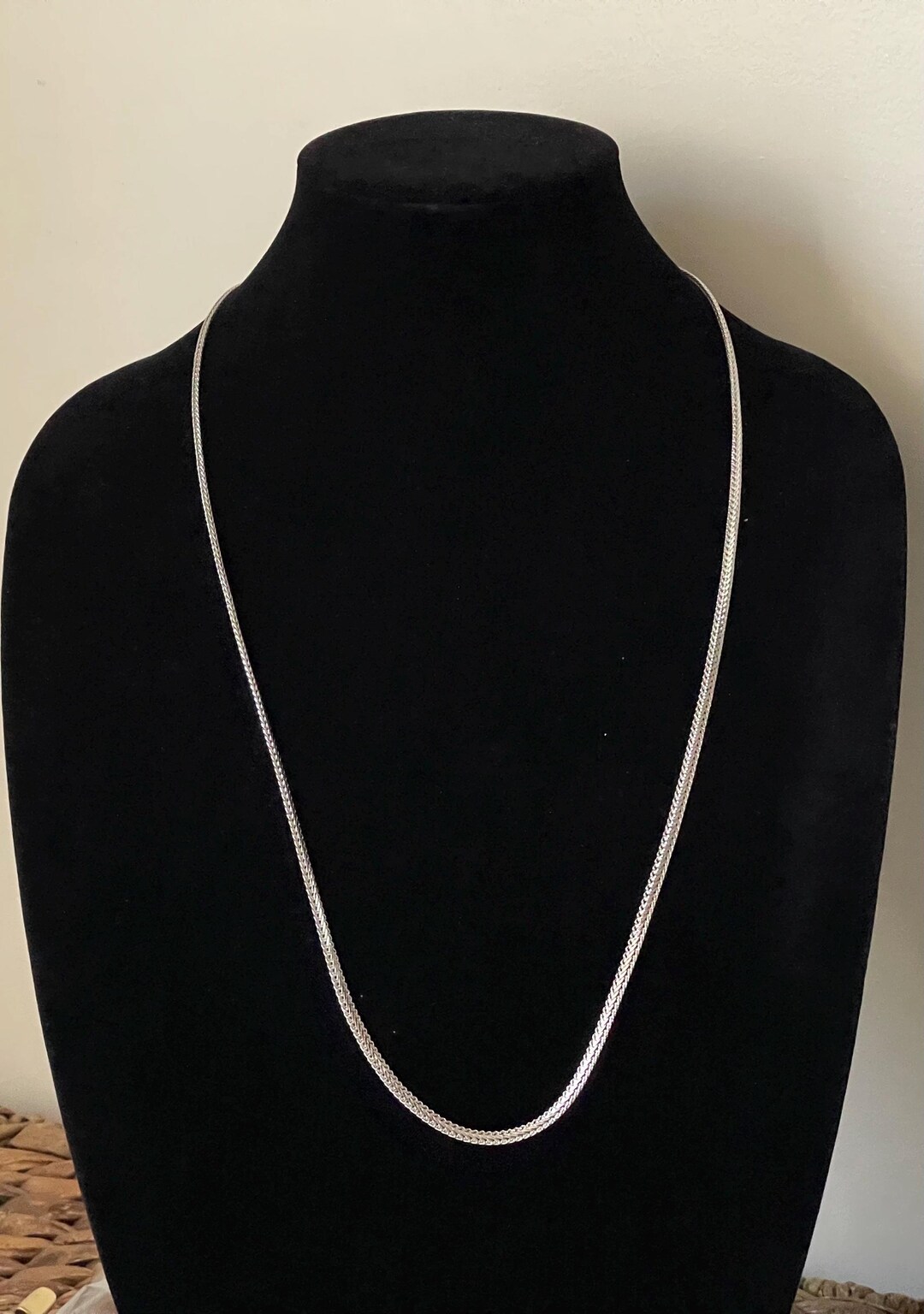Monet Silver Plated Foxtail Chain Necklace - Etsy