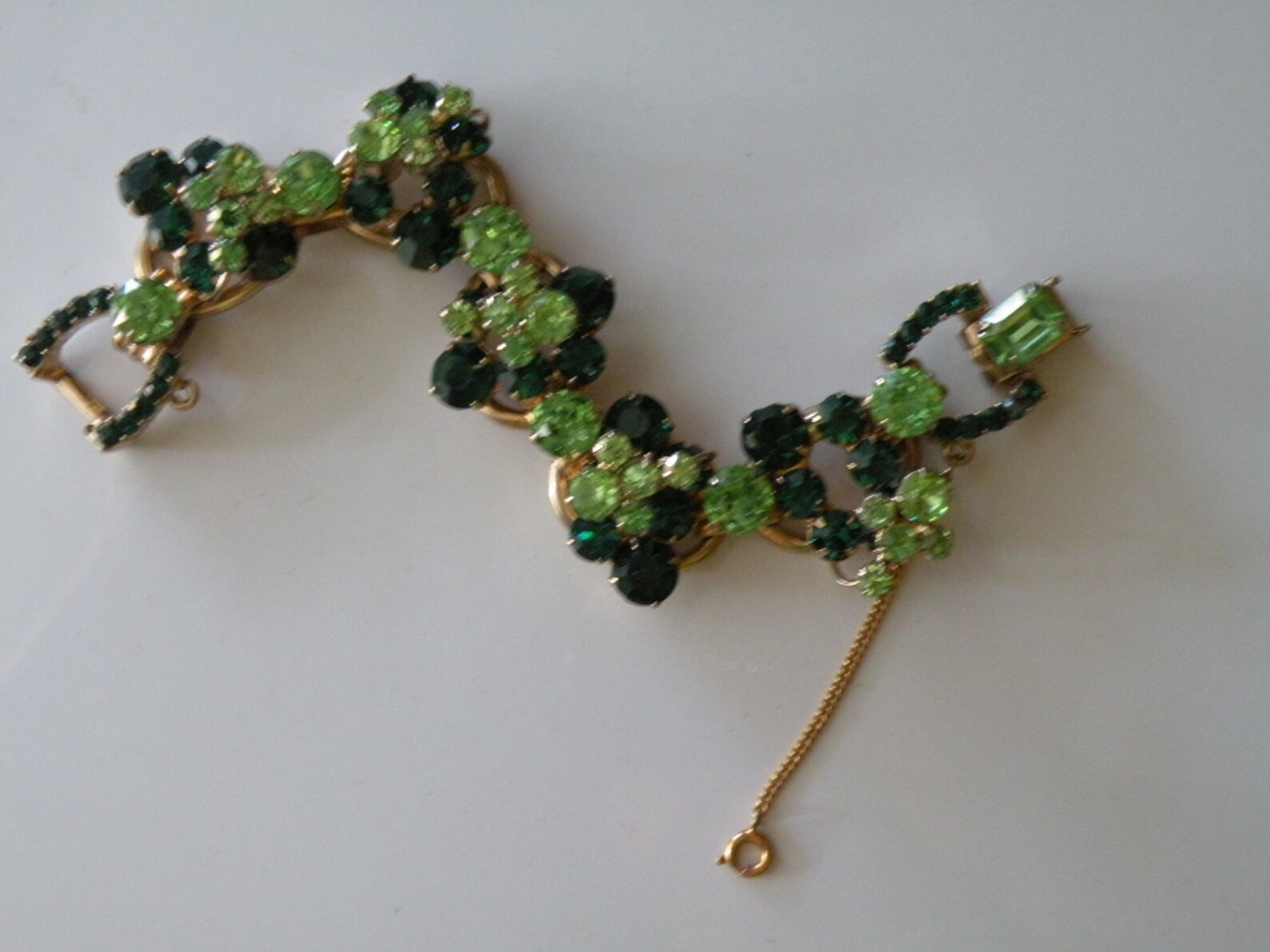 Delizza and Elster Inc Juliana Flower Bracelet. Emerald and - Etsy