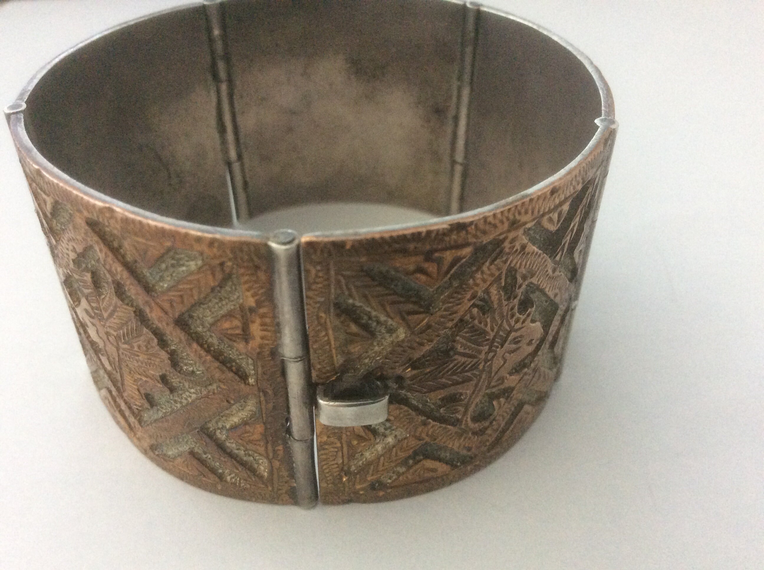 Mexican Sterling Silver 925 Copper or brass overlay Aztec | Etsy