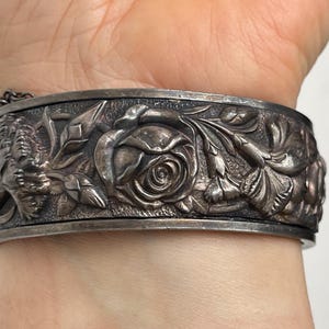 Antique Art Nouveau 935 Silver Roses, Carnation Bracelet. RODI ...