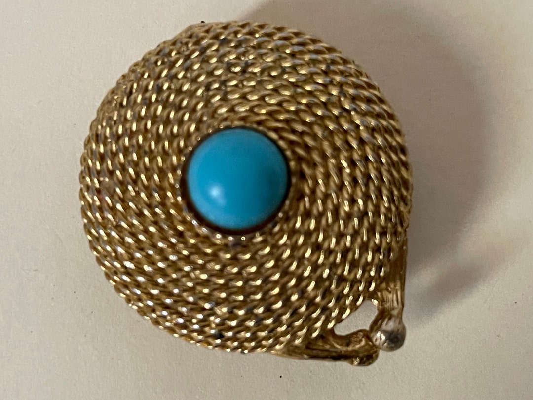 Estee Lauder Solid Perfume Gold Rope Compact Faux Turquoise - Etsy