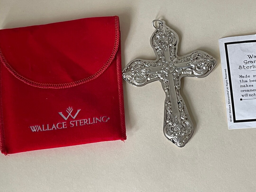 1997 Wallace Sterling Silver Cross Ornament - Etsy