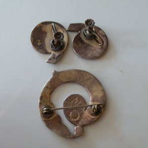 Margot De Taxco Mexico Sterling Silver Blue Speckled Enamel Wave Pin ...