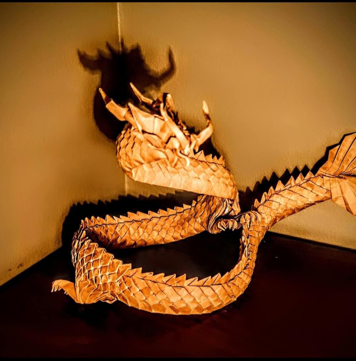 Origami Shenlong Chinese Dragon - Handmade Paper Sculpture - Perfect ...