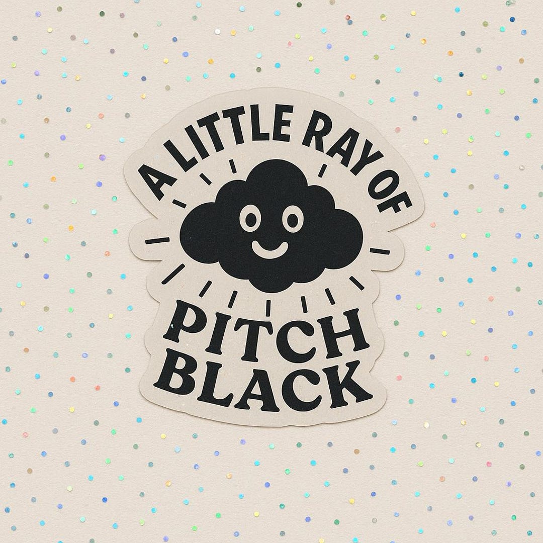 Funny Goth Cloud Sticker: Holographic Vinyl, Dark Humor Gift - Etsy