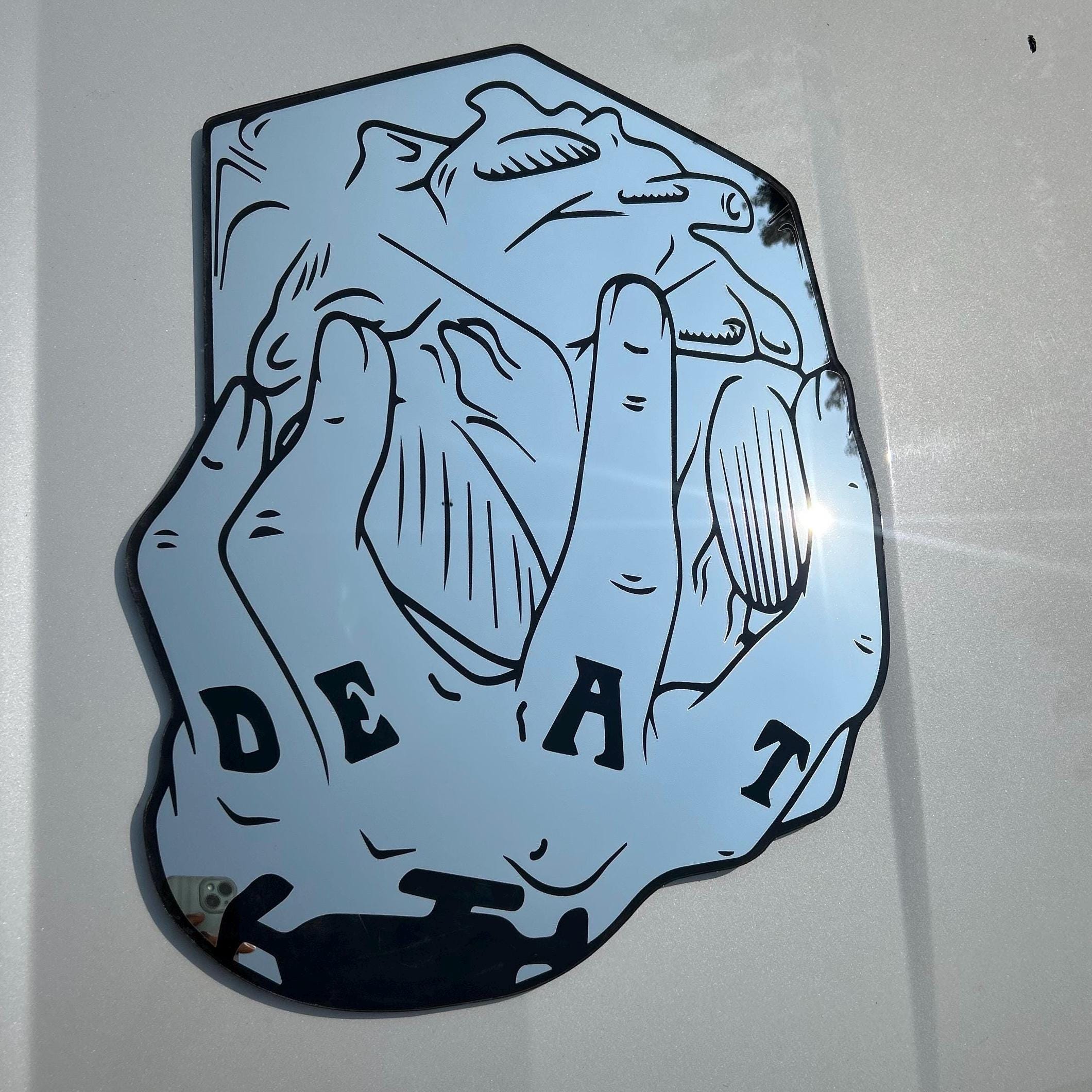 Anime Inspired Mirror | Custom Wall Decor | One-piece Law Hand Mirror ...