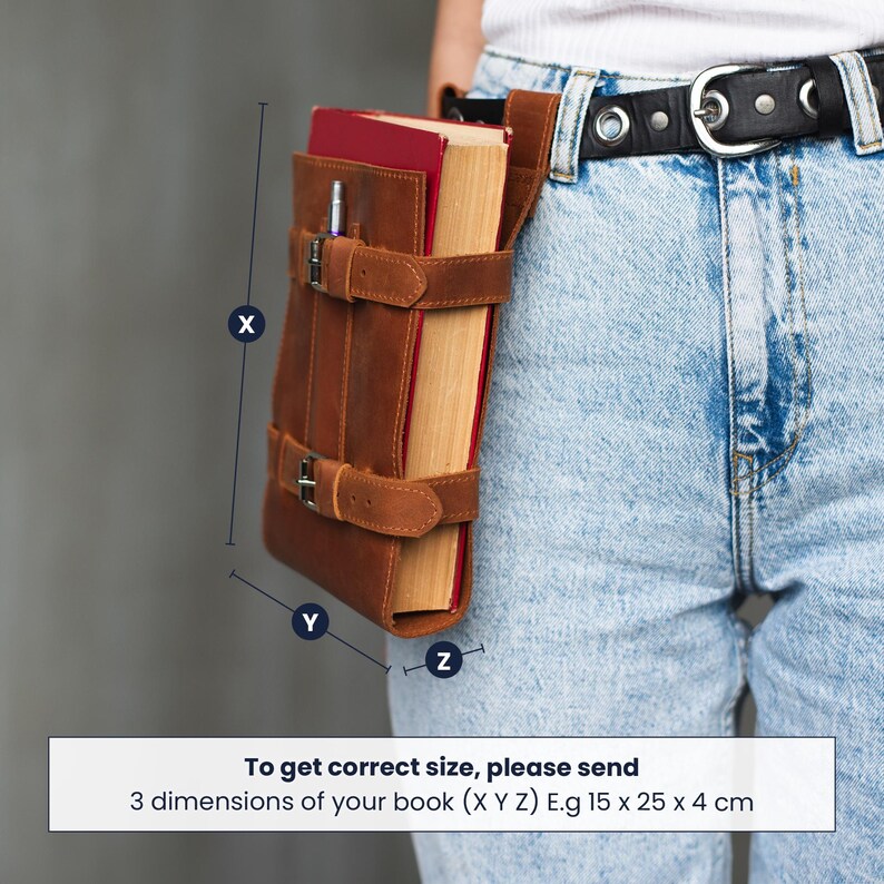 Belt Book Holder, Leather Book Carrier for Belt, Belt Book Pouch ...