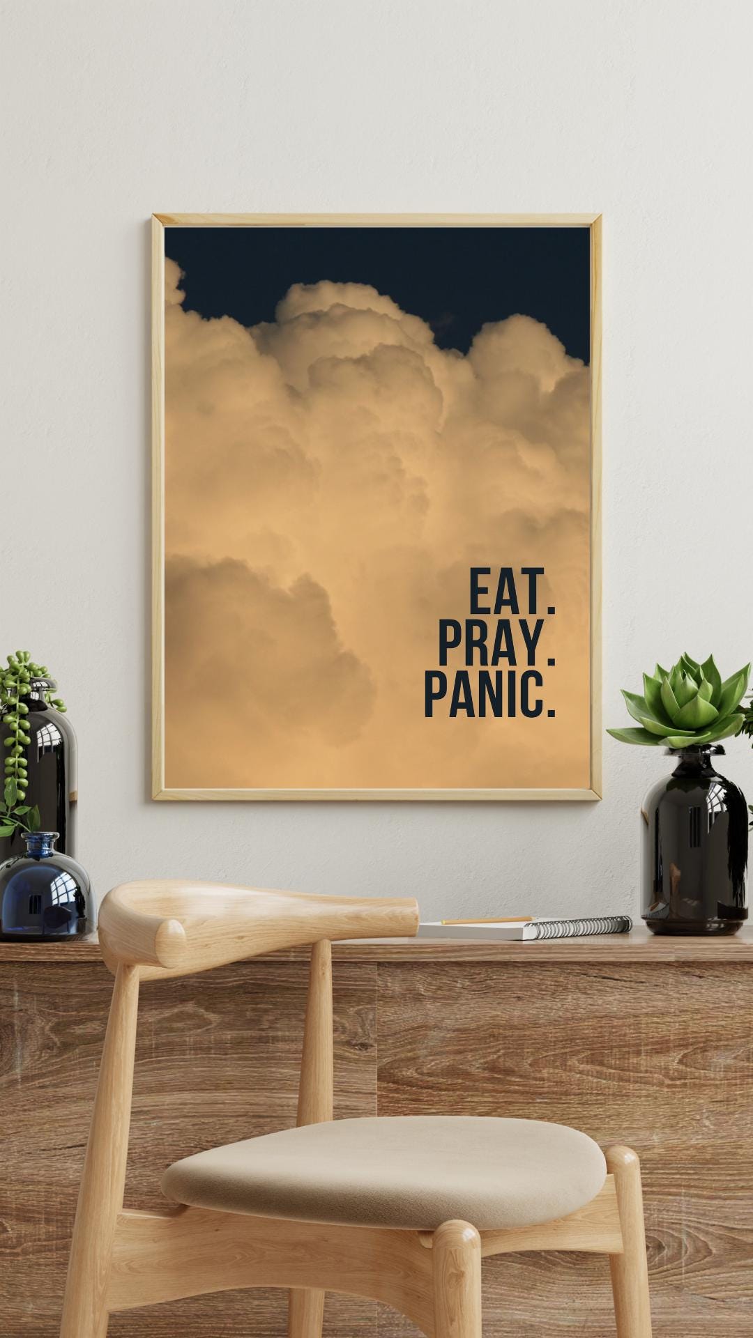 Eat Pray Panic – Funny Printable Wall Art - Sarcastic Digital Download ...