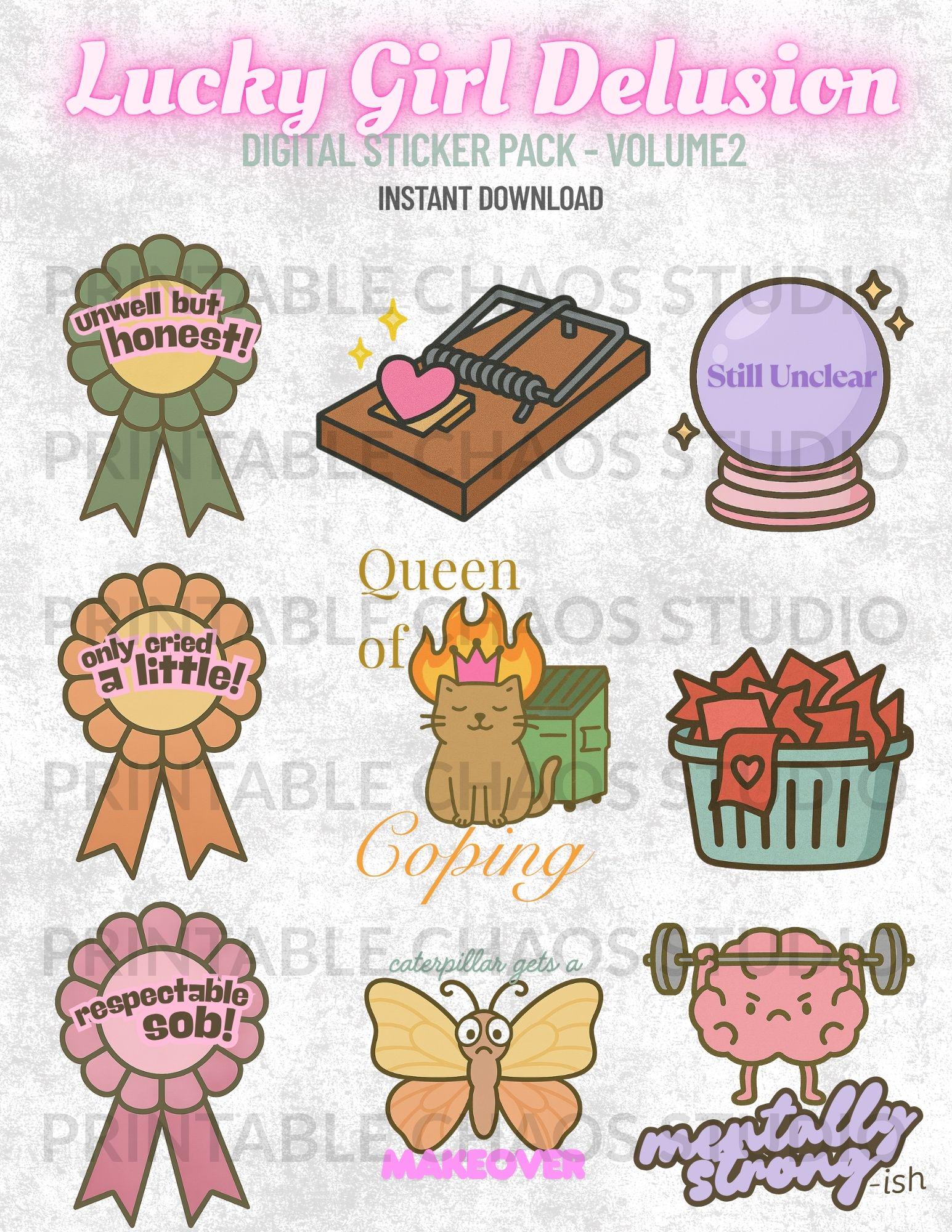 Printable Chaos Bundle | Funny Digital Planner + Sticker Pack ...