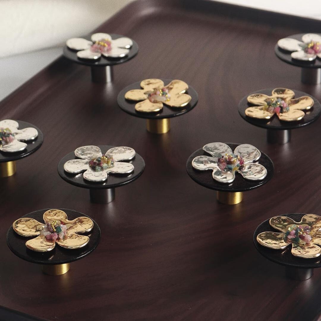 Boho Drawer Pull/walnut Wood Knobs/vintage Style Knobs/brass With ...
