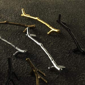 Antique Silver Tree Branch Drawer Handle Pull Knob- Antique Bronze ...