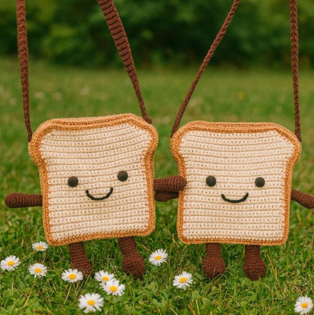 Crochet Bread Bag Pattern PDF – Amigurumi Toast Purse Tutorial – Cute ...