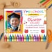 Daycare Graduation Certificate Canva Template, Crayon Theme Diploma ...