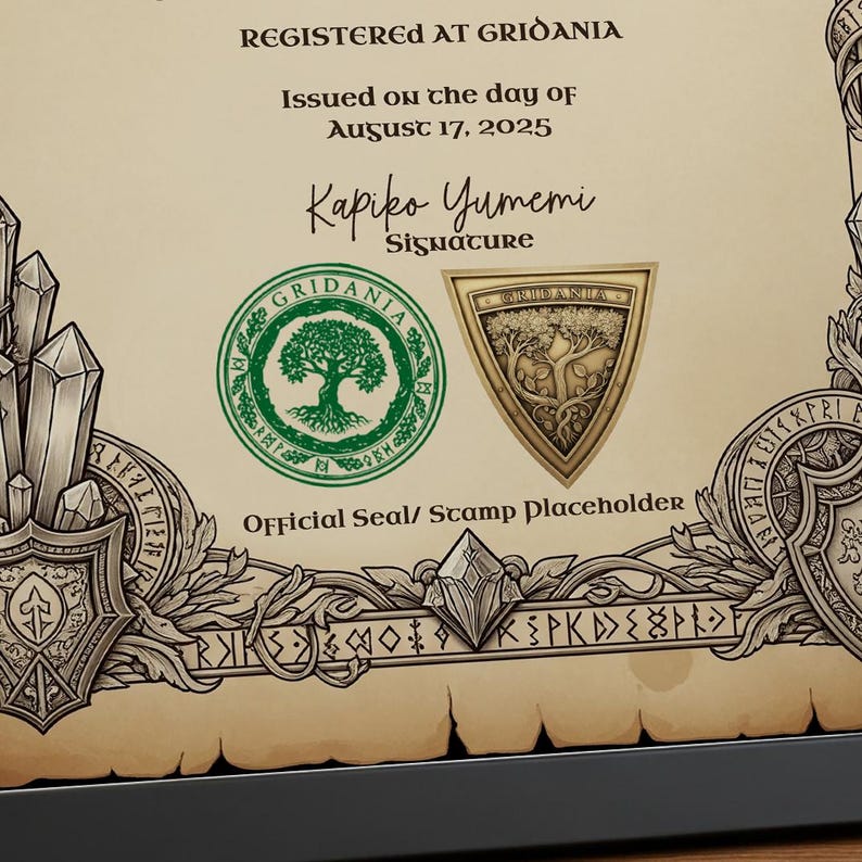 FFXIV Birth Certificate Template: Fan Made Digital Download (canva ...