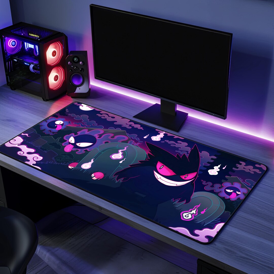 Gengar Gaming Mouse Pad XL - Pokemon Desk Mat - Extended Mousepad ...