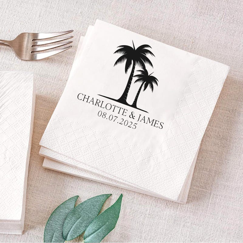 Palm Tree Napkin - Etsy