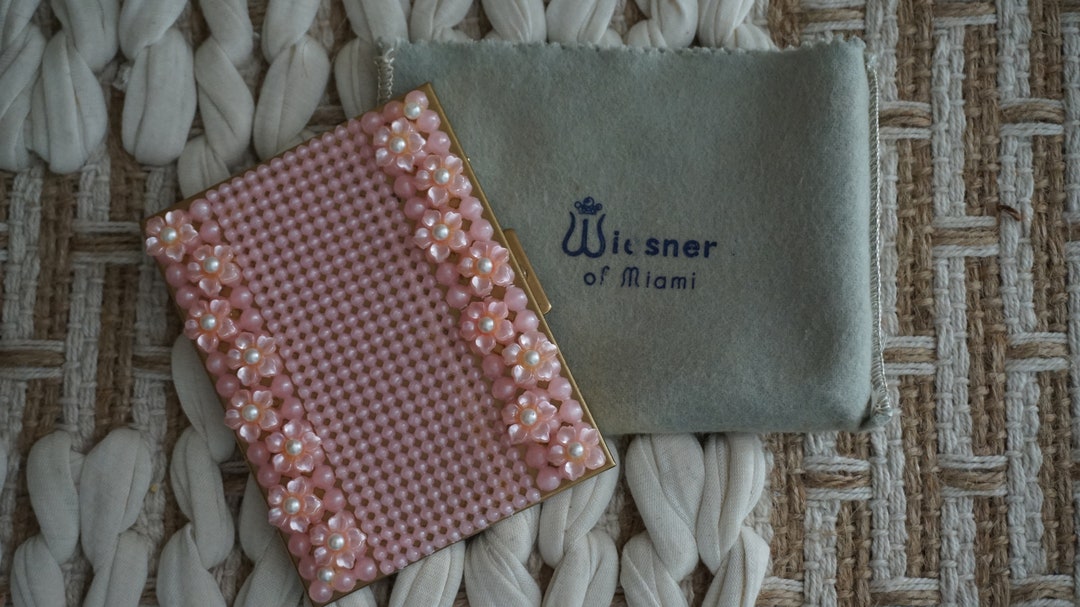 Pink Beaded Wiesner of Miami Cigarette Case - Etsy
