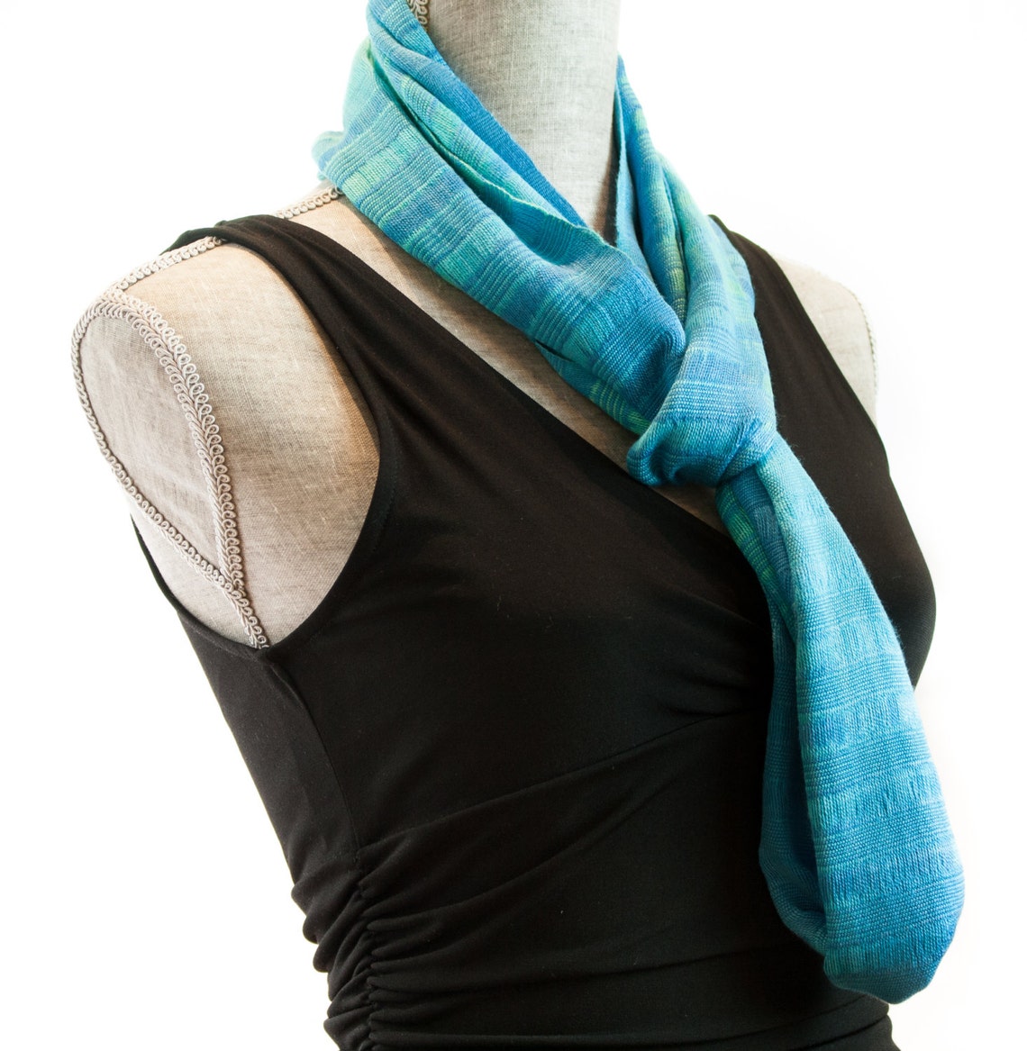 Bamboo Loop Scarf Blue Green Turquoise Seafoam | Etsy