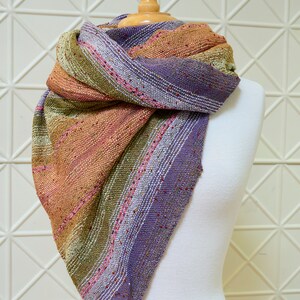 Handwoven Mobius Shawl for Summer & Spring Wearing. Pastel Colors With ...