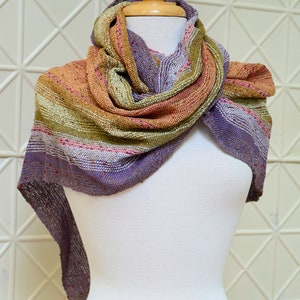 Handwoven Mobius Shawl for Summer & Spring Wearing. Pastel Colors With ...