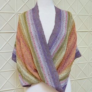 Handwoven Mobius Shawl for Summer & Spring Wearing. Pastel Colors With ...