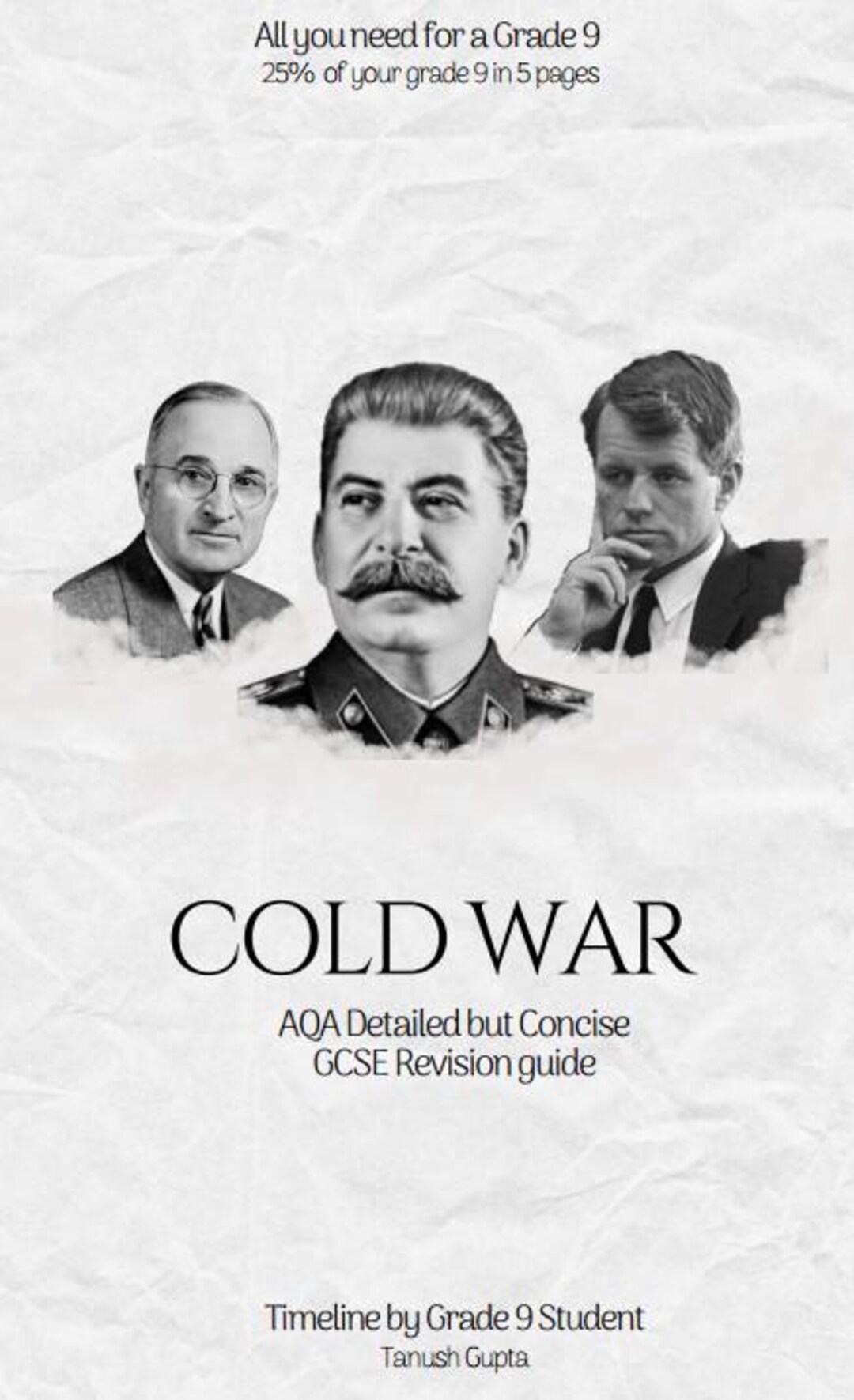 AQA GCSE History Cold War Grade 9 Timeline - Etsy