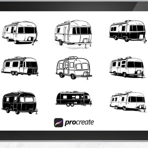 Airstream Procreate Stamp and Brushes, Procreate Airstream Stamp ...