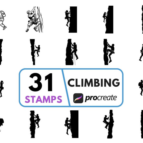 Climbing Wall Stamp - Etsy
