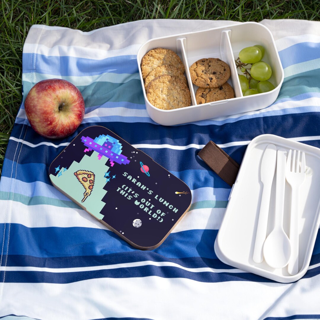 Customizable 8-bit Space Bento Lunch Box - Etsy