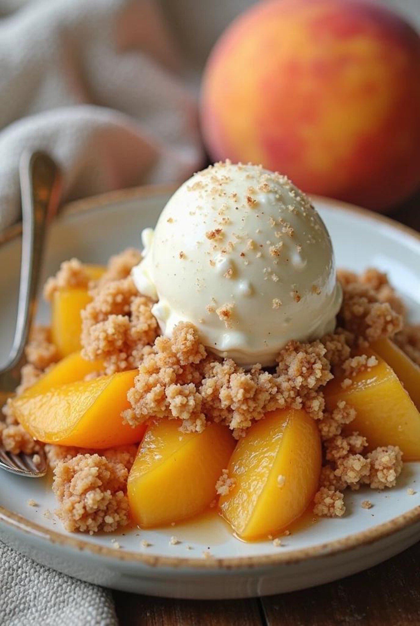 Peach Cobbler Crumble – Juicy Peaches & Crunchy Crumb Topping for the ...