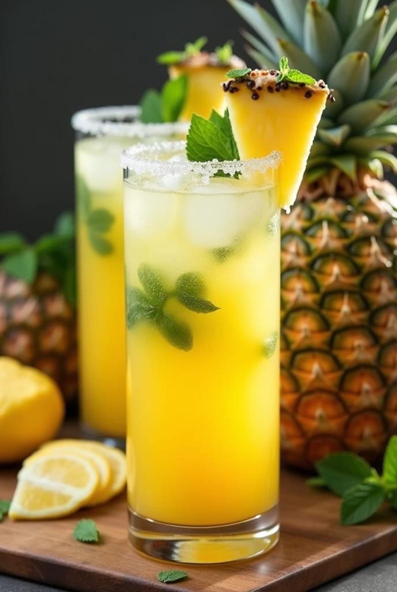 Pineapple Mojito Recipe | Refreshing Tropical Cocktail | Printable ...