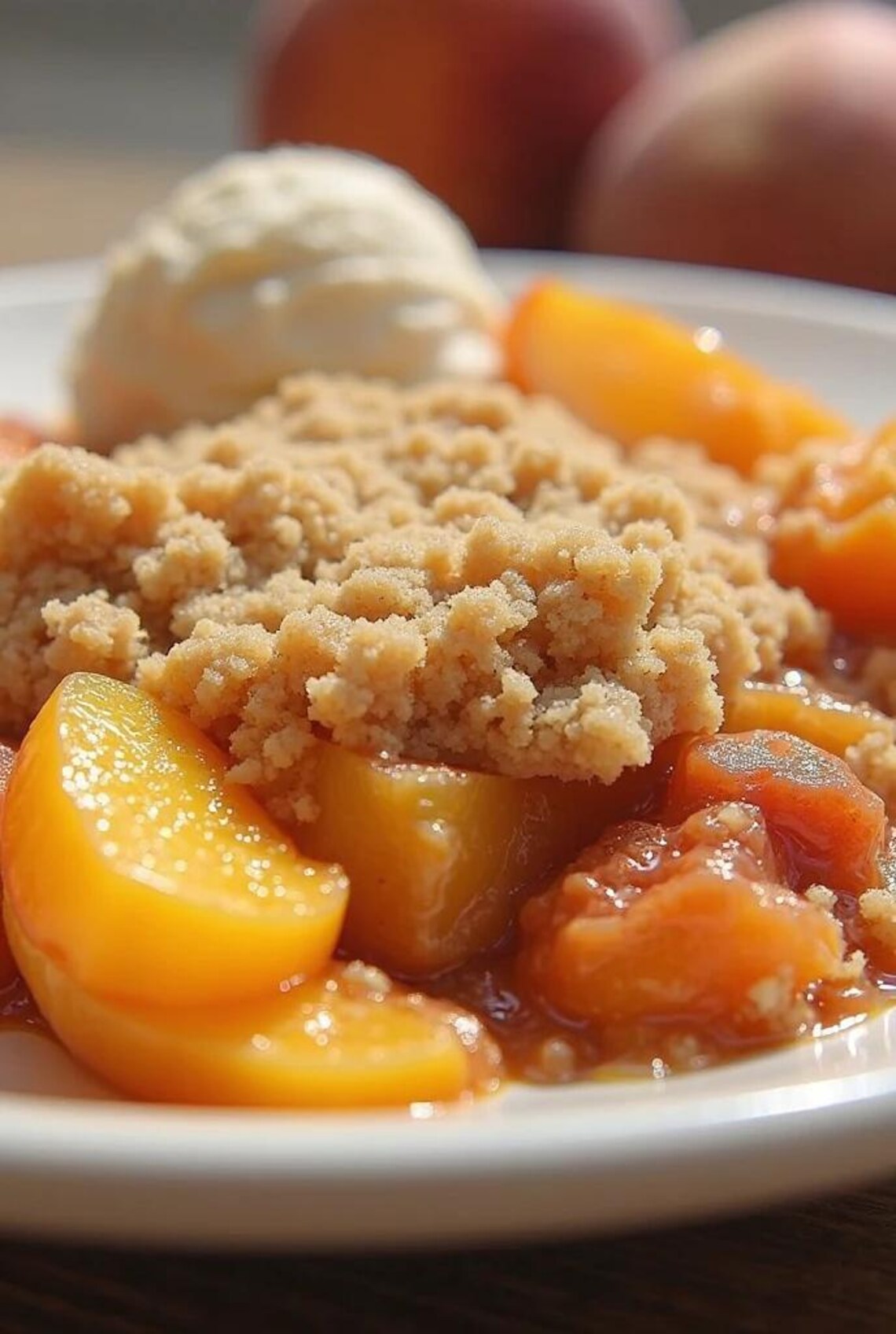 Peach Cobbler Crumble – Juicy Peaches & Crunchy Crumb Topping for the ...