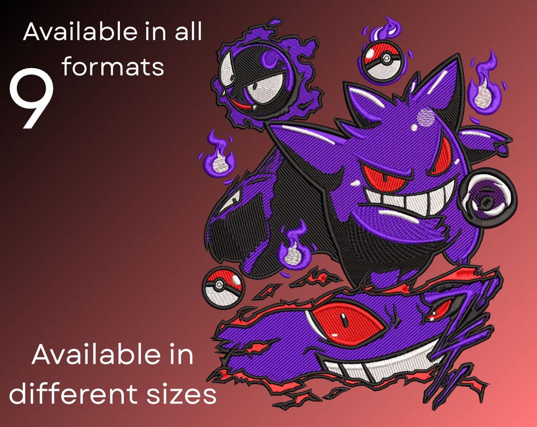 Dark Spirit Monster Transformations Anime Inspired Embroidery Design - Etsy