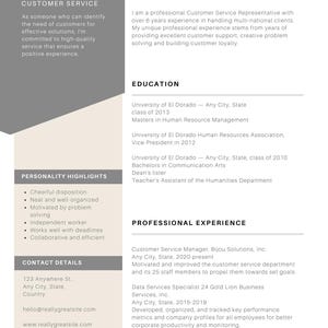 Modern Resume Template for Remote Jobs: Ats-friendly, Editable CV ...
