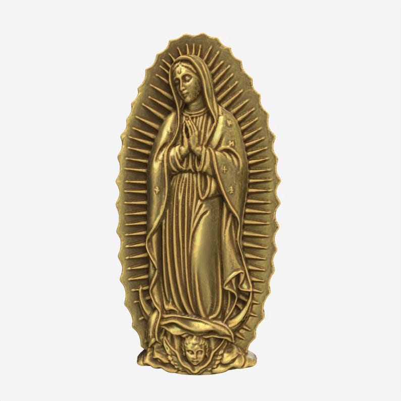 Our Lady of Guadalupe STL File | High Relief Virgin Mary 3D Model for ...
