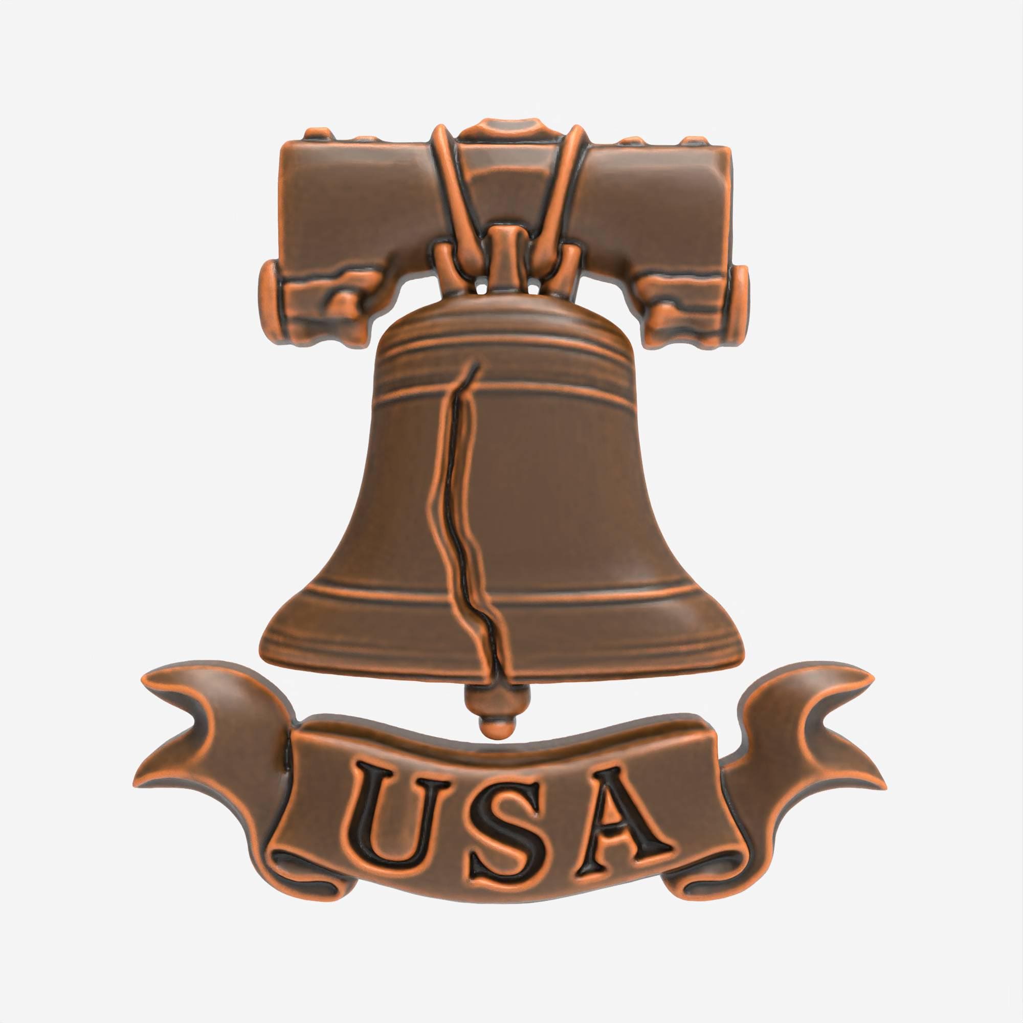 Liberty Bell USA Relief STL File for CNC Router Carving 3D Printing ...