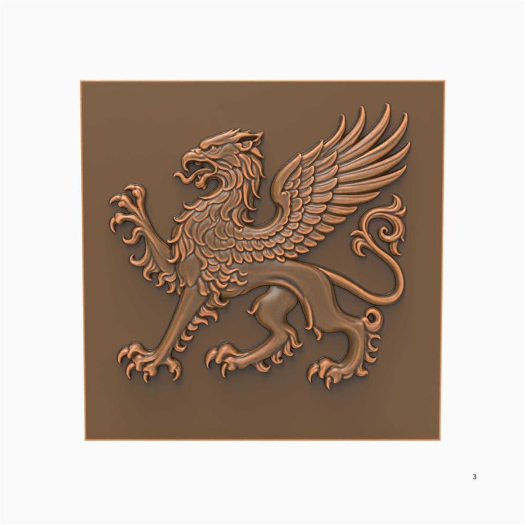 Griffin STL File for CNC, Laser Engraving, or 3D Printing | Mythical ...