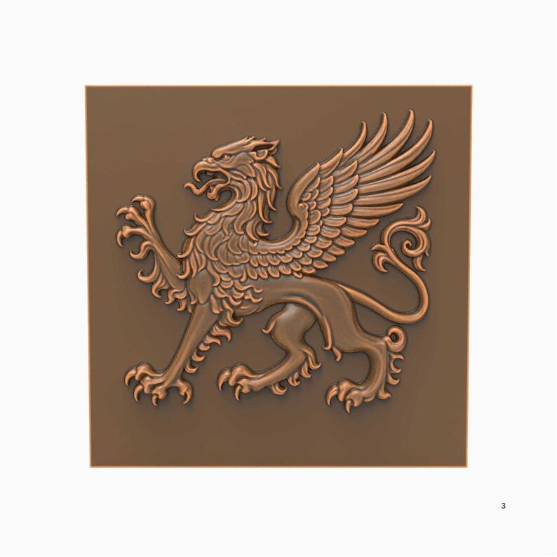 Griffin STL File for CNC, Laser Engraving, or 3D Printing | Mythical ...