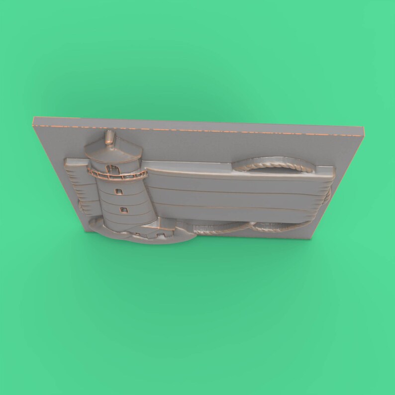 Lighthouse Blank Sign STL File for CNC Laser Engraving 3D Printing File ...