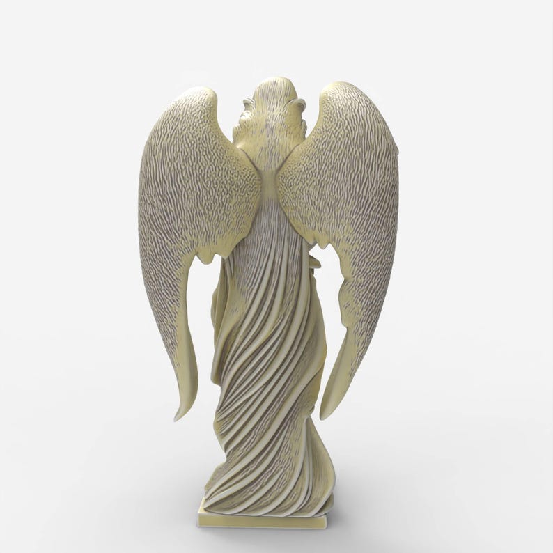 Praying Angel Statue STL File 3D Model for CNC Carving Relief 3D ...