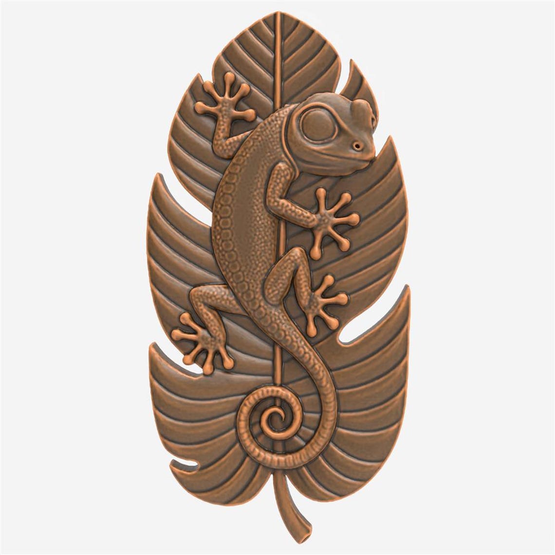 Gecko Tropical Leaf STL File for CNC Router Wall Art 3d Sculpture ...