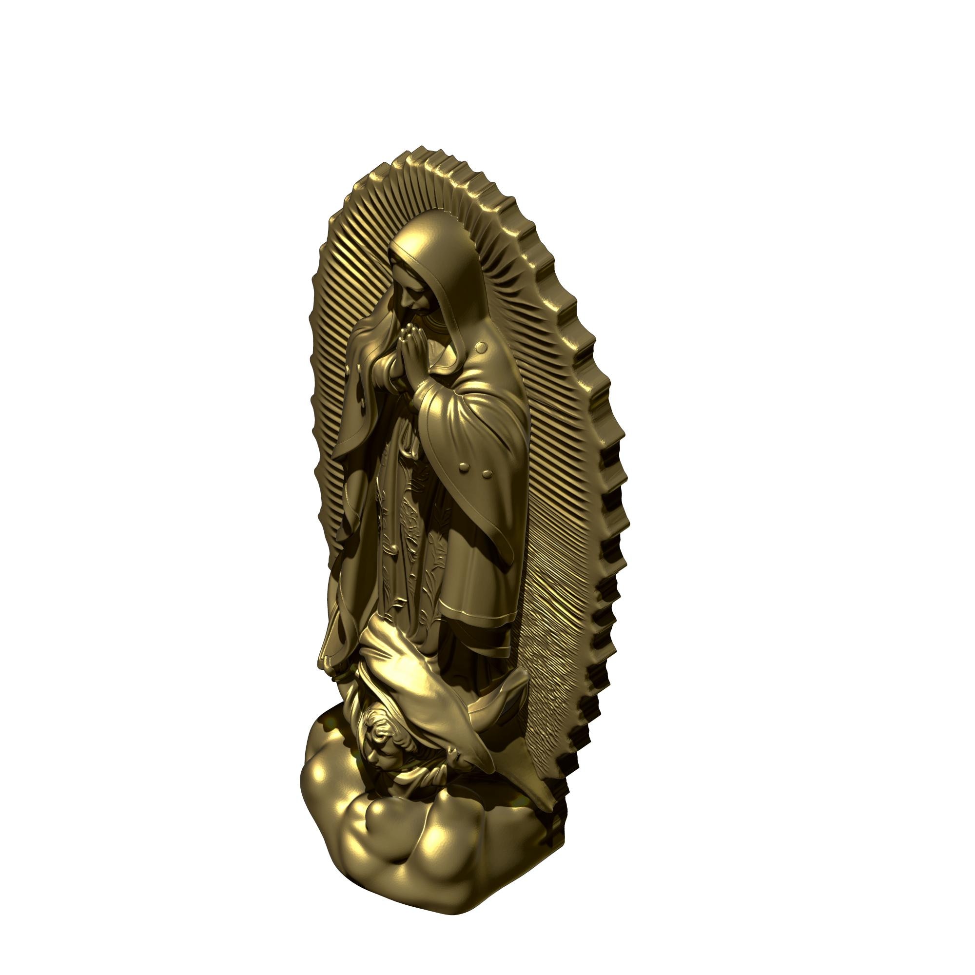 Our Lady of Guadalupe STL File | High Relief Virgin Mary 3D Model for ...