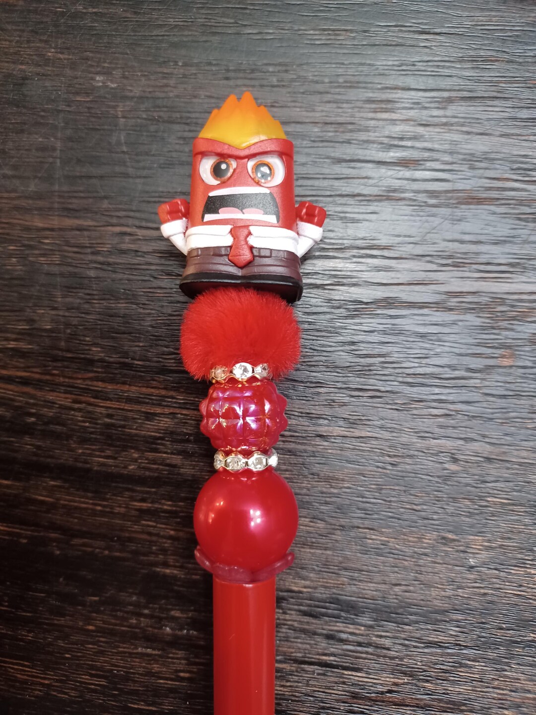 Beaded Pen With a Anger Figurine From Inside Out - Etsy