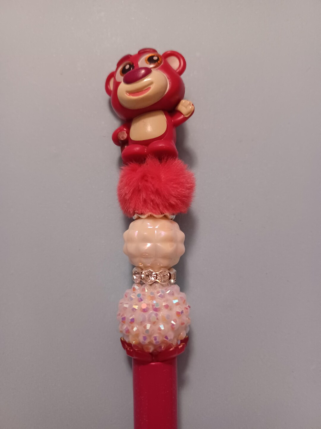 Beaded Pen With a Lotso Figurine From Toy Story - Etsy