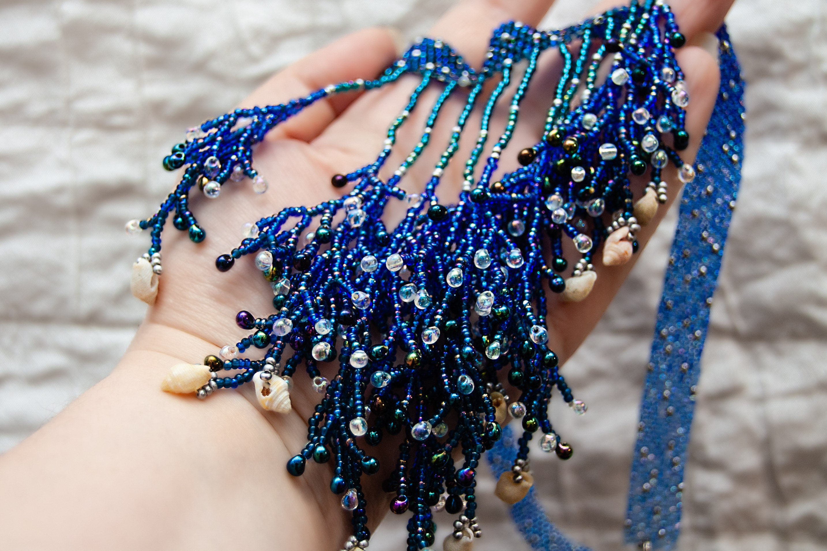 Ombre Waterfall Choker With Branched Fringe, Available in 2 Colors ...