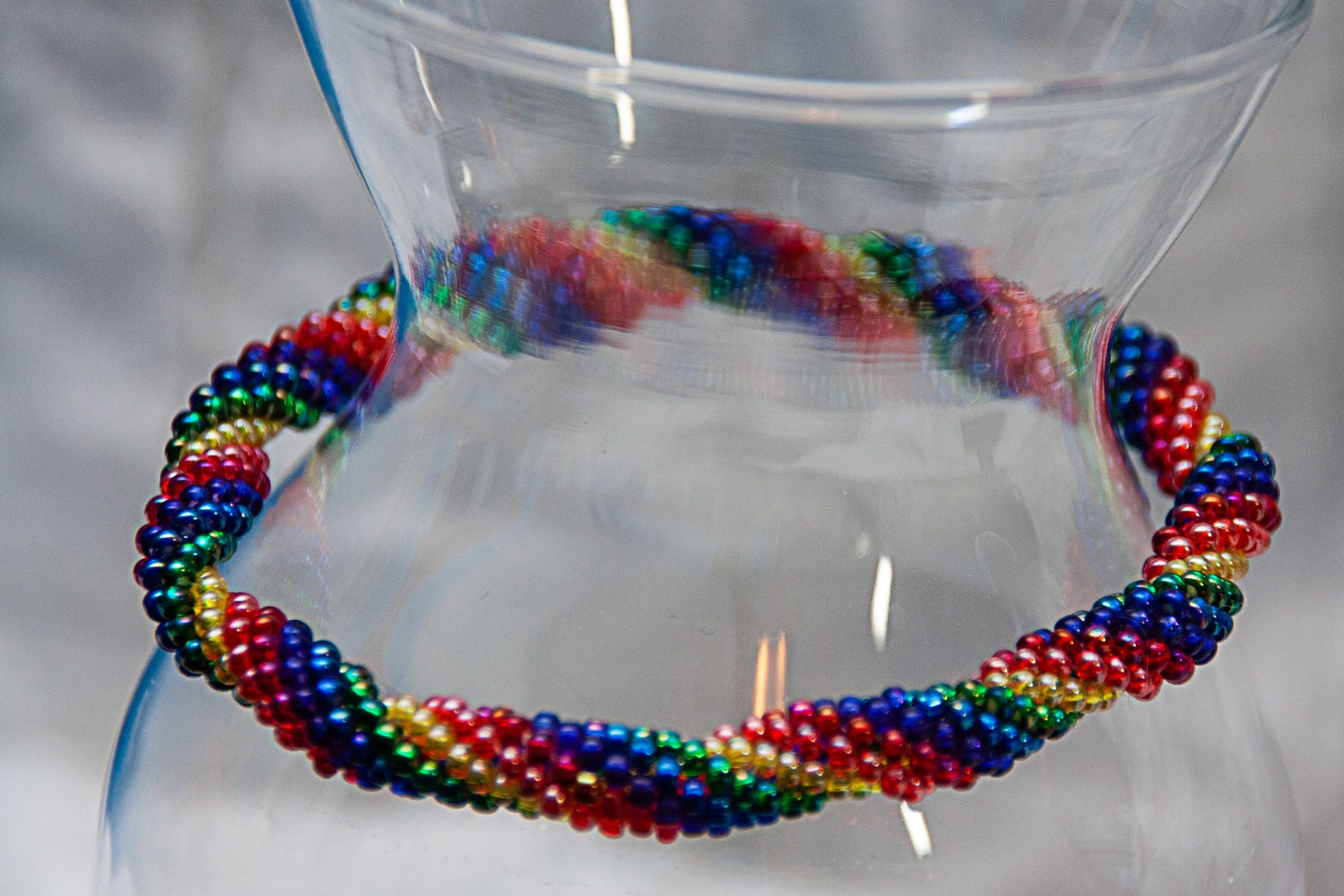 Rainbow Spiral Bangle Bracelet - Etsy Singapore