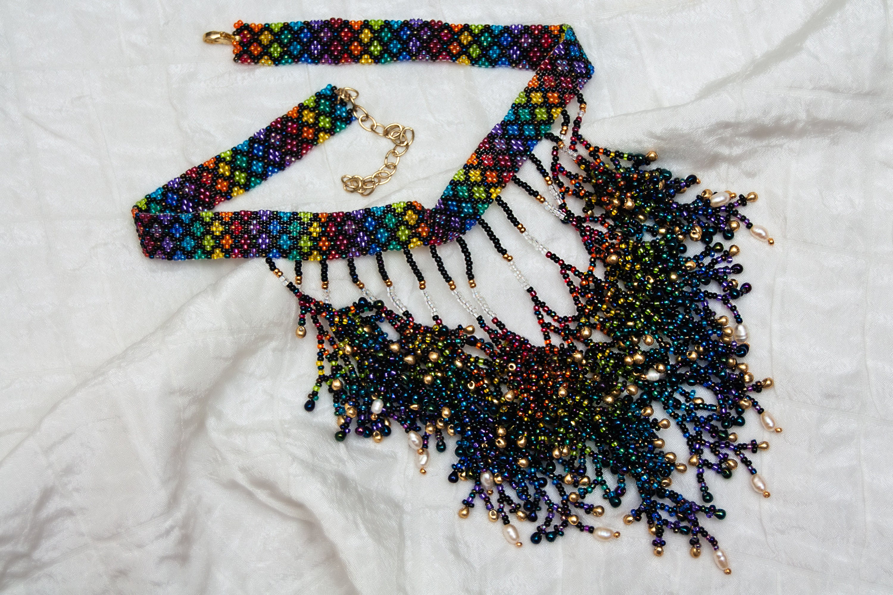 Ombre Waterfall Choker With Branched Fringe, Available in 2 Colors ...