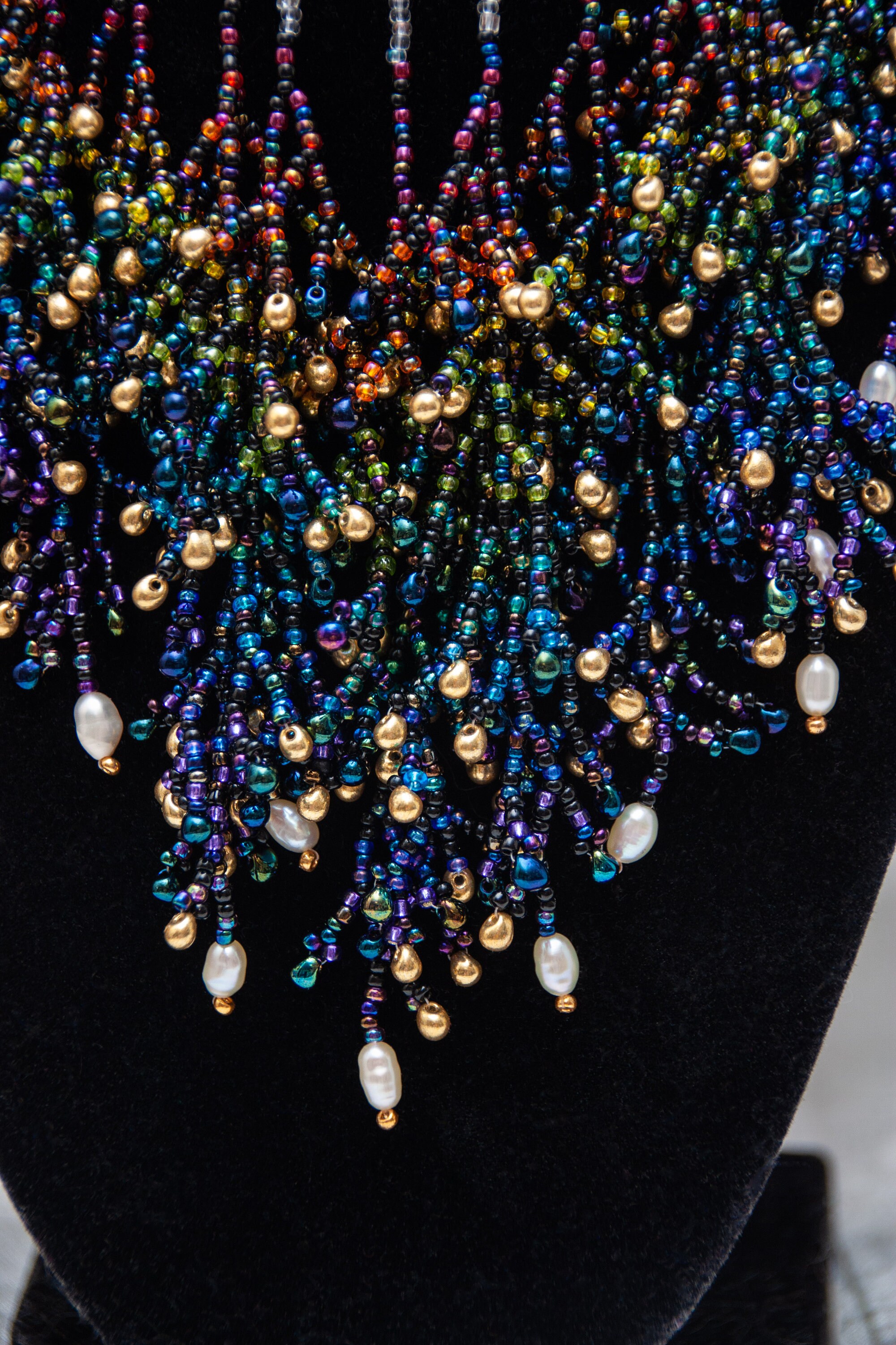 Ombre Waterfall Choker With Branched Fringe, Available in 2 Colors ...