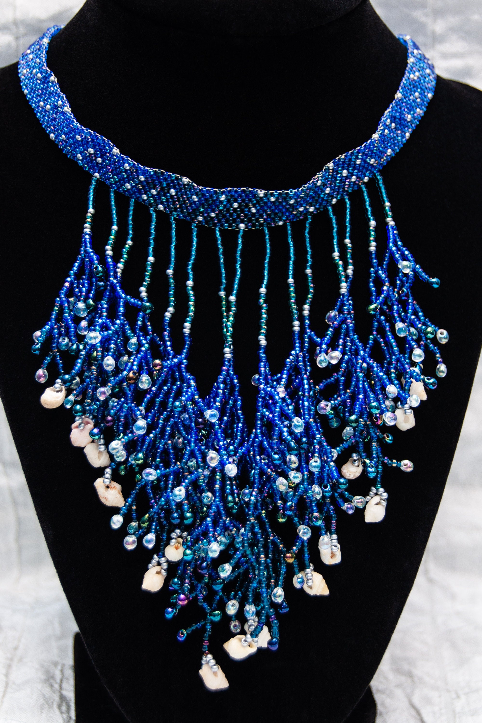 Ombre Waterfall Choker With Branched Fringe, Available in 2 Colors ...