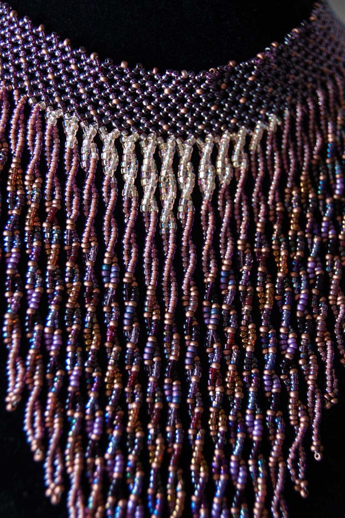 Twisted Waterfall Choker in Shades of Amethyst - Etsy